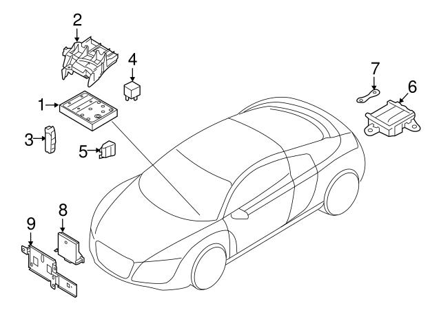 Genuine VW/Audi 423907348 Body Control Module Bracket - Audi | AU423907348