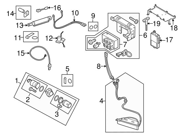 Genuine VW/Audi 427959109A Convertible Top Latch Micro Switch; Left ...