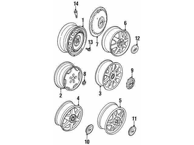 Genuine VW/Audi 4A0601165B7ZC Wheel Cap - Audi | AU4A0601165B7ZC