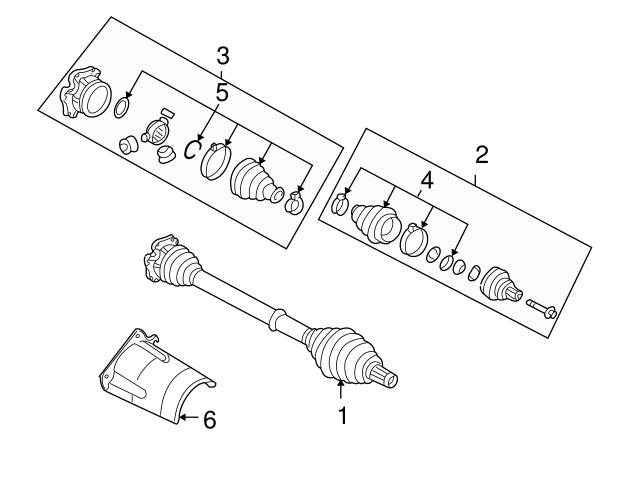 Genuine VW/Audi 4B0498103 CV Joint Kit - Audi | AU4B0498103