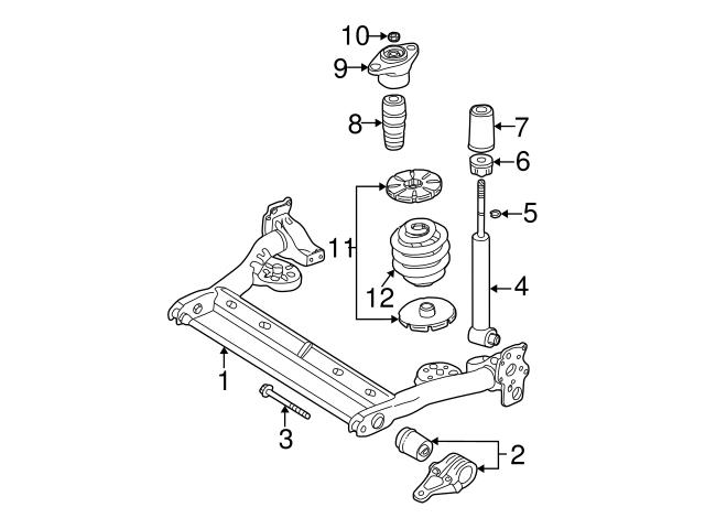 Genuine VW/Audi 4B0512149 Coil Spring Insulator; Left, Right, Rear ...