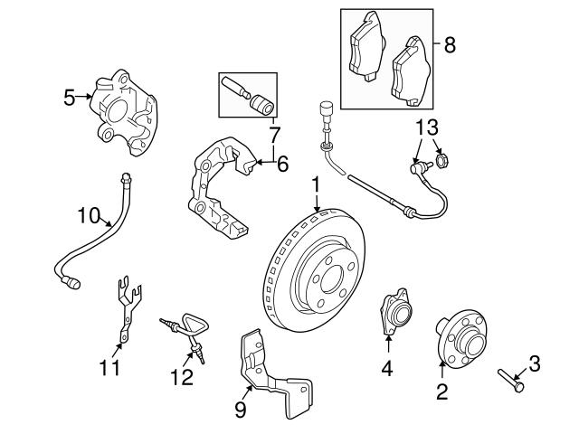 Genuine VW/Audi 4B0615123 Brake Caliper; Front Left - Audi | AU4B0615123