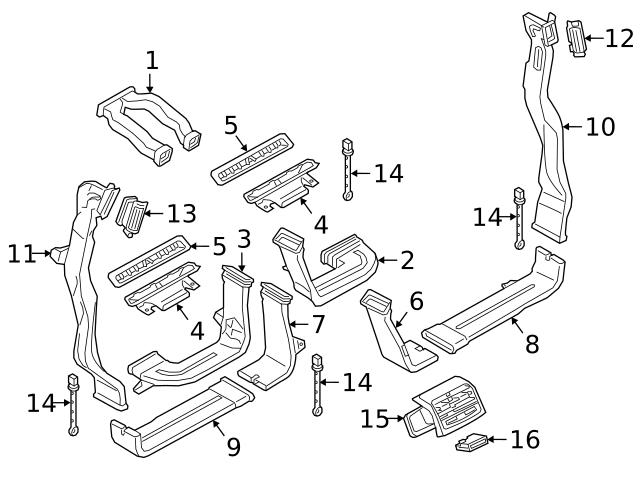 Genuine VW/Audi 4B0820539A Cabin Air Temperature Sensor; Left Rear ...