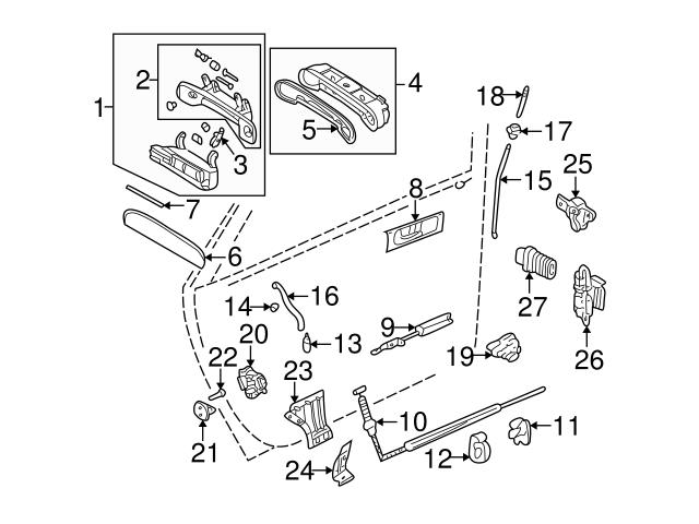Genuine VW/Audi 4B0839085 Door Latch Cable; Left Upper - Audi | AU4B0839085
