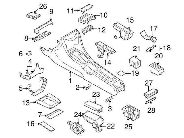 Genuine VW/Audi 4B0864245AH4A3 Console Armrest Cover - Audi ...