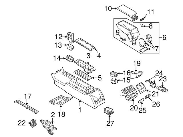 Genuine VW/Audi 4B0864245AM7NE Console Armrest Cover - Audi ...