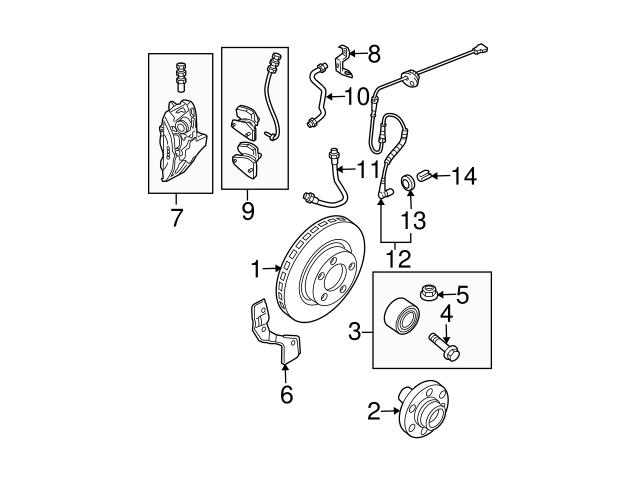 Genuine VW/Audi 4B3611721C Brake Hydraulic Line; Left - Audi, VW ...
