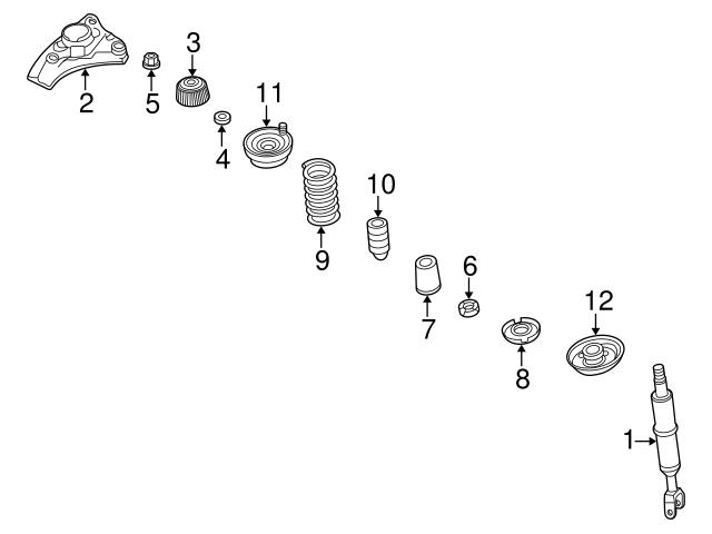 Genuine VW/Audi 4D0412107B Coil Spring Insulator; Left, Right - Audi ...