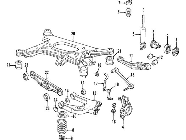 Genuine VW/Audi 4D0505145L Suspension Crossmember Insulator; Front ...
