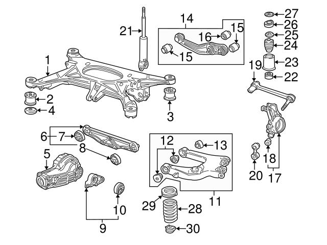 Genuine VW/Audi 4D0505171H Control Arm Bushing; Left Front, Right Front - Audi | AU4D0505171H