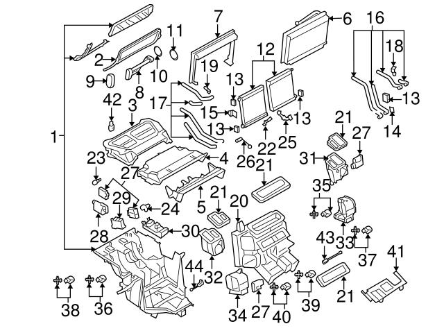Genuine VW/Audi 4D0898030B Heater Core; Left, Right - Audi | 4D0898030A ...