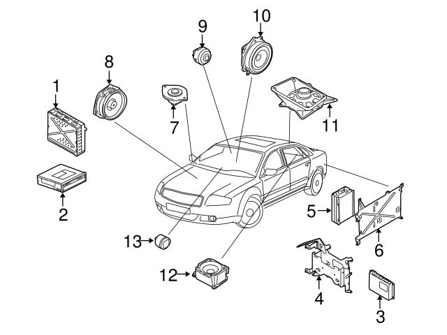 Genuine VW/Audi 4E0035361 Speaker; Left Outer - Audi | AU4E0035361