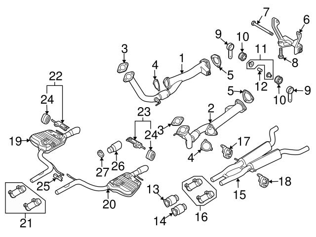 Genuine VW/Audi 4E0253099S Exhaust/Muffler Bracket - Audi | AU4E0253099S
