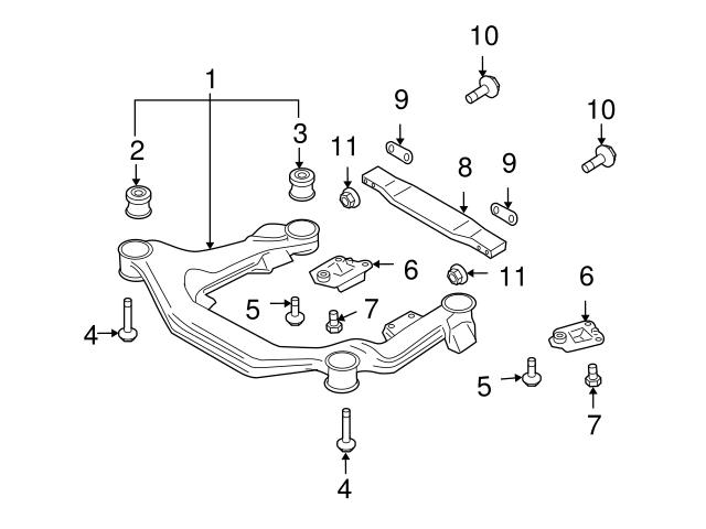 Genuine VW/Audi 4E0399419C Suspension Crossmember Insulator; Rear Left ...