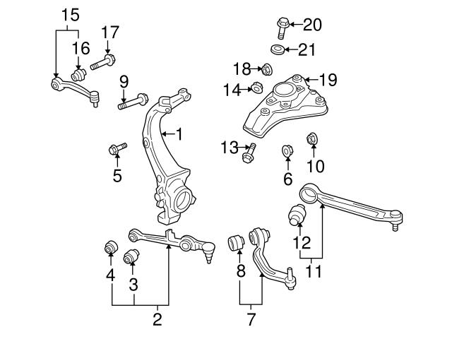 Genuine VW/Audi 4E0407151K Control Arm; Front Lower Forward - VW ...