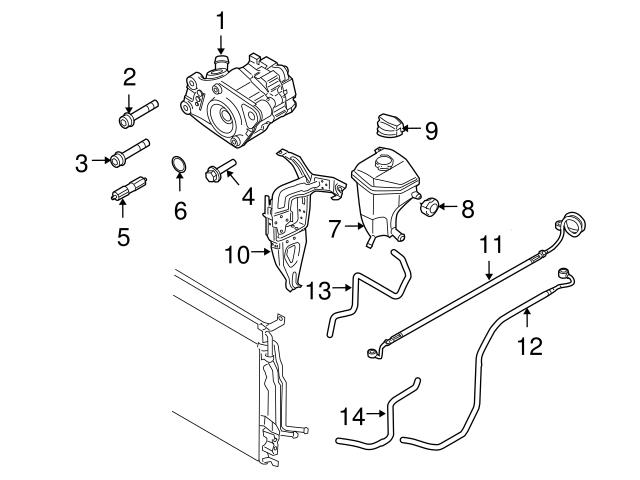 Genuine VW/Audi 4E0422891K Power Steering Return Hose - Audi | AU4E0422891K