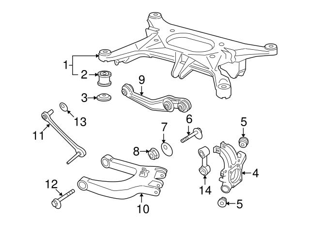 Genuine VW/Audi 4E0511511F Control Arm; Rear Left Lower - Audi, VW ...