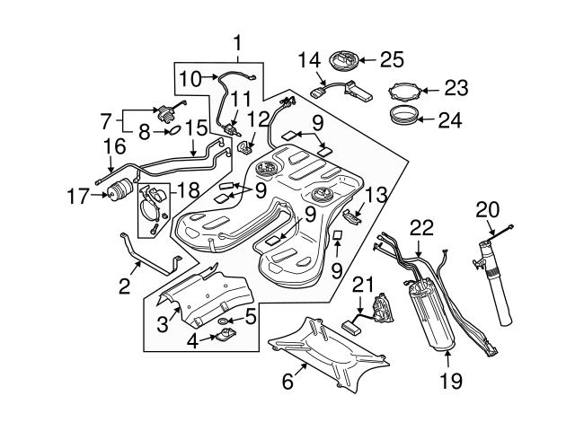 Genuine VW/Audi 4E0919087G Fuel Pump, Electric; Left Lower, Left - Audi ...