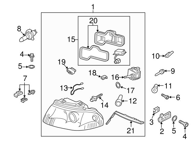 Genuine VW/Audi 4E0941293 Headlight Actuator Motor; Left, Right - Audi ...