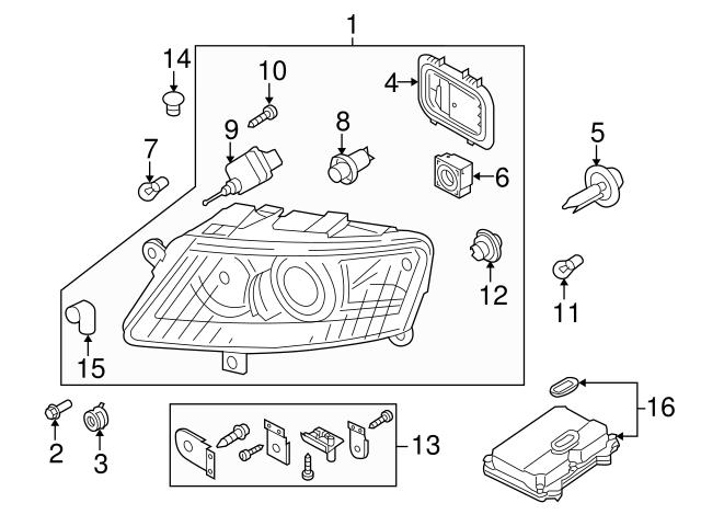 Genuine VW/Audi 4E0941471 Xenon Headlight Igniter; Left, Right, Front ...