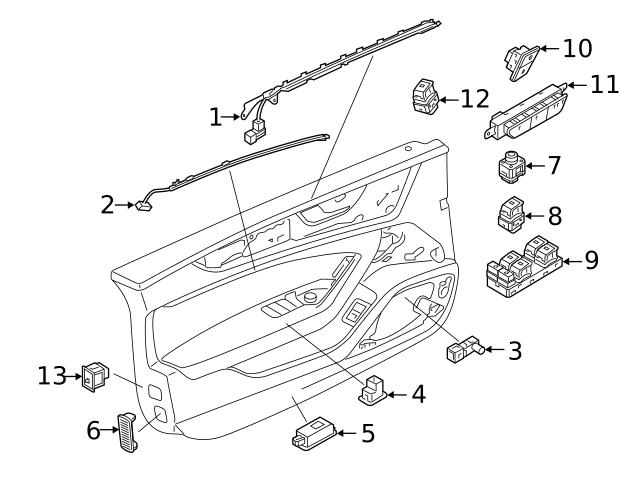 Genuine VW/Audi 4E0947415 Courtesy Light; Left, Right - Audi, Porsche ...