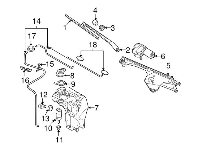 Genuine VW/Audi 4E0955953E Windshield Washer Hose - Audi | 4E0955953D ...
