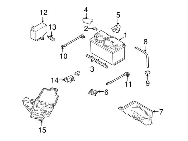 Genuine VW/Audi 4E0971225F Battery Cable Harness - Audi | AU4E0971225F