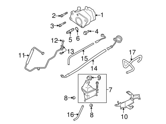 Genuine VW/Audi 4E1422891N Power Steering Return Hose - Audi | AU4E1422891N