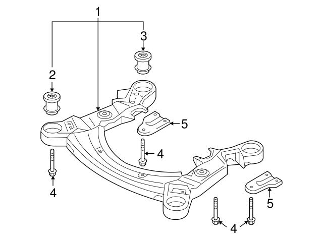 Genuine VW/Audi 4F0399415C Engine Cradle Insulator; Left, Right, Front ...