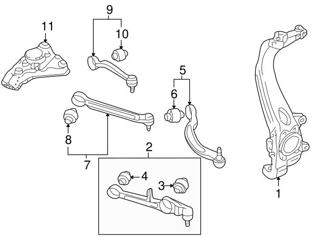 Genuine VW/Audi 4F0407183E Control Arm Bushing - Audi | 4F0407183A ...