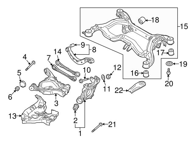 Genuine VW/Audi 4F0505311M Control Arm; Rear Left Lower - Audi ...