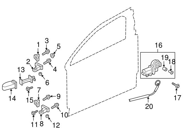 Genuine VW/Audi 4F0837059A Power Window Motor; Left - Audi | 4F0837059 ...