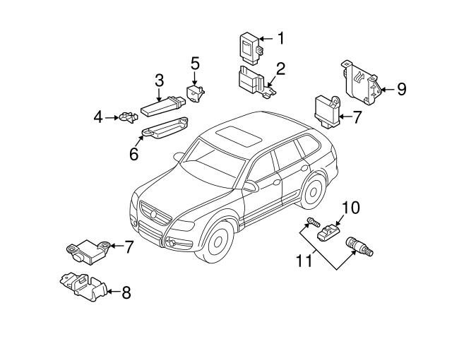 Genuine VW/Audi 4F0907283 Tire Pressure Monitoring System Antenna ...