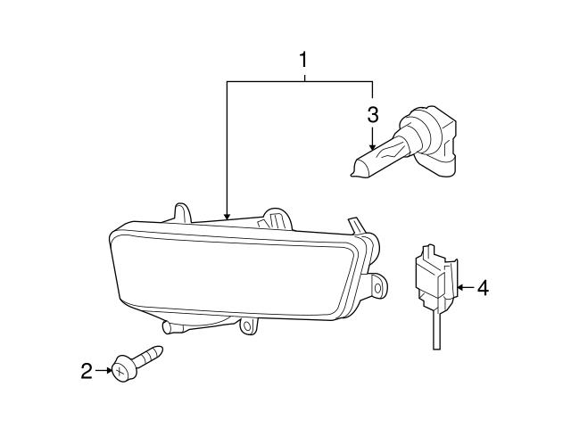 Genuine VW/Audi 4F0941700B Fog/Cornering Light Assembly; Right - Audi ...