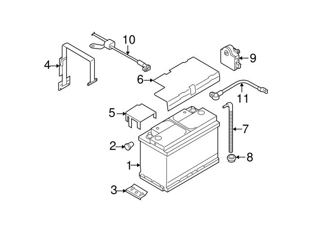 Genuine VW/Audi 4F0971235 Battery Cable Harness - Audi | AU4F0971235