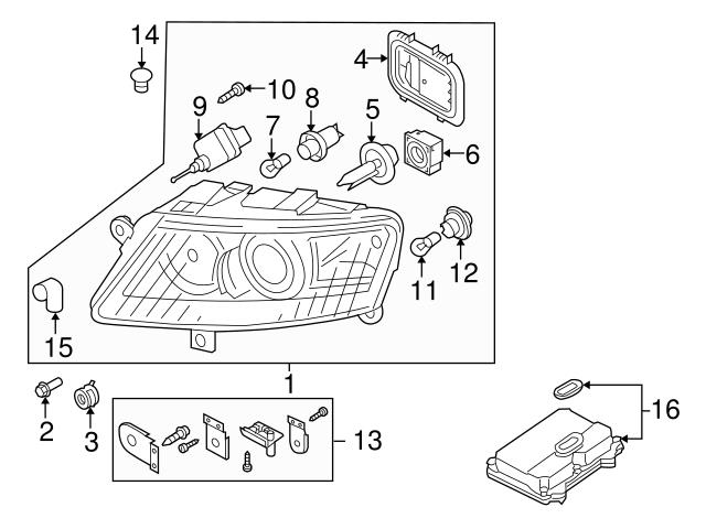 Genuine VW/Audi 4F0998122 Headlight Restoration Kit; Right - Audi ...