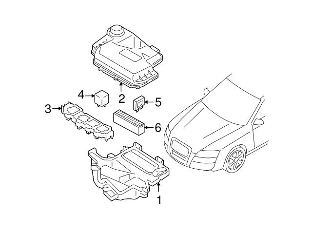 Genuine VW/Audi 4F1937576B Fuse Box Cover; Front Left - Audi ...