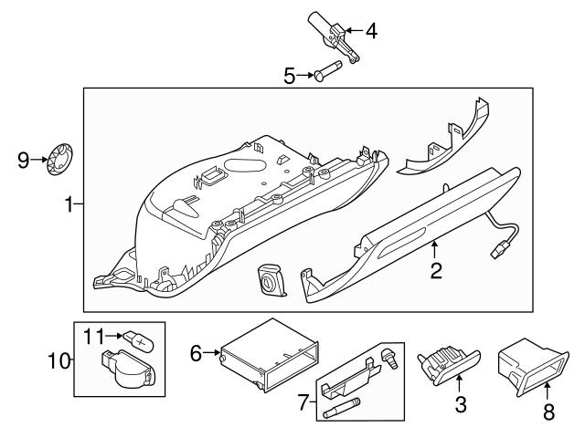 Genuine VW/Audi 4F2880324 Glove Box Support - Audi | AU4F2880324