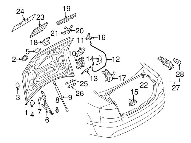 Genuine VW/Audi 4F5827505B Trunk Lock Actuator Motor; Rear - Audi, VW ...