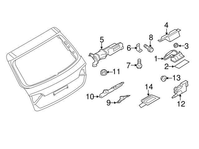 Genuine VW/Audi 4F9827383G Liftgate Lock Actuator; Rear - Audi ...