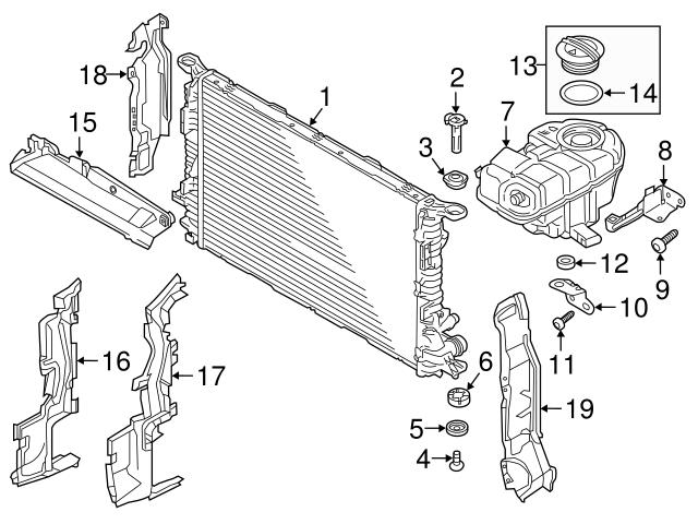 Genuine VW/Audi 4G0121251N Radiator - Audi | AU4G0121251N