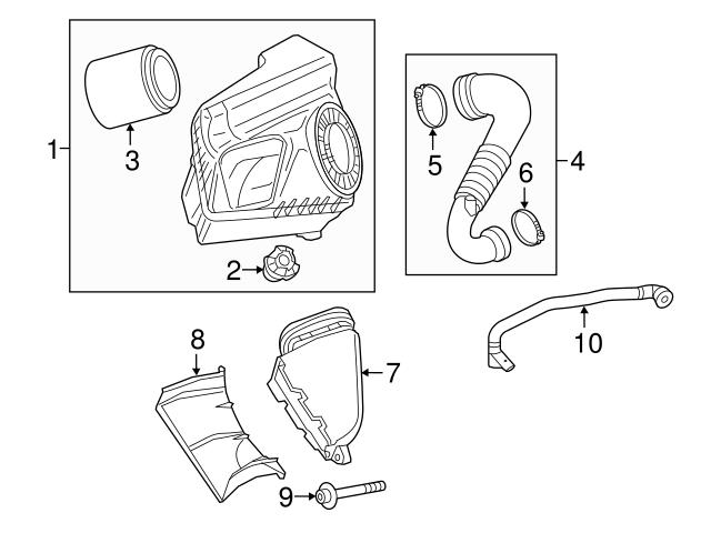 Genuine VW/Audi 4G0129615K Air Intake Hose | 4G0129615H AU4G0129615K