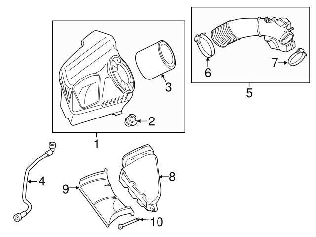 Genuine VW/Audi 4G0129624D Air Intake Hose - Audi | AU4G0129624D