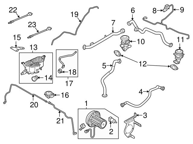 Genuine VW/Audi 4G0133889G Power Brake Booster Vacuum Pump Vent Hose ...