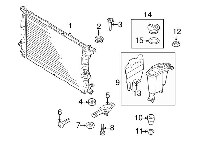 Genuine VW/Audi 4G0145804D Radiator - Audi | 4G0145804 4G0145804A ...