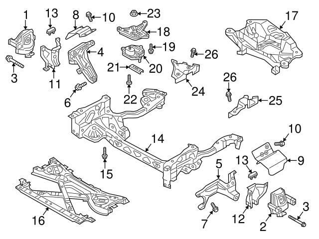 Genuine VW/Audi 4G0199381LD Engine Mount; Right - Audi | AU4G0199381LD