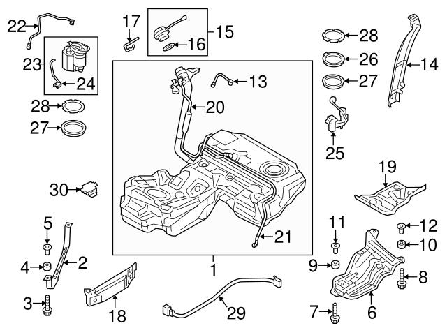 Genuine VW/Audi 4G0201781C Fuel Tank Bracket - Audi | 4G0201781A ...