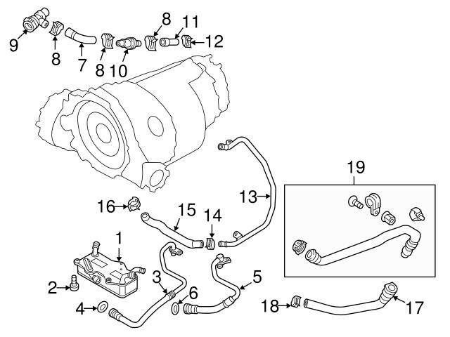 Genuine VW/Audi 4G0317021AG Auto Trans Oil Cooler - Audi | 4G0317021M ...
