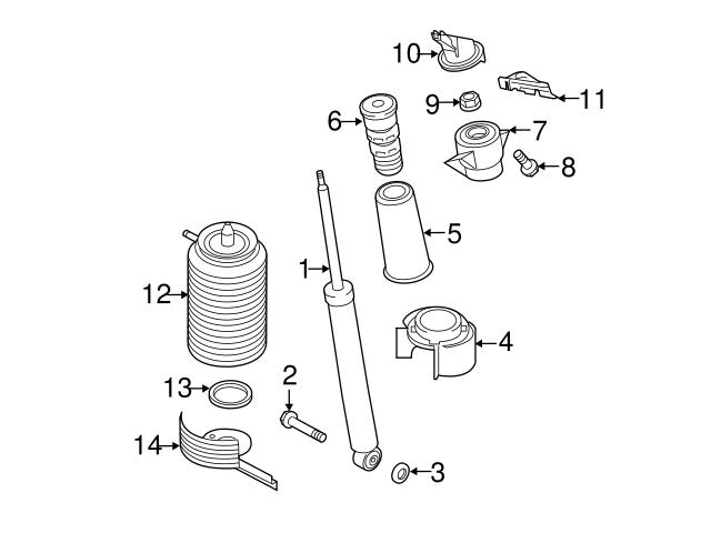 Genuine VW/Audi 4G0512131D Shock Bumper; Left, Right, Rear - Audi ...
