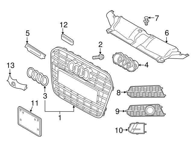 Genuine VW/Audi 4G0807245D Seat Track Cover; Left - Audi | AU4G0807245D